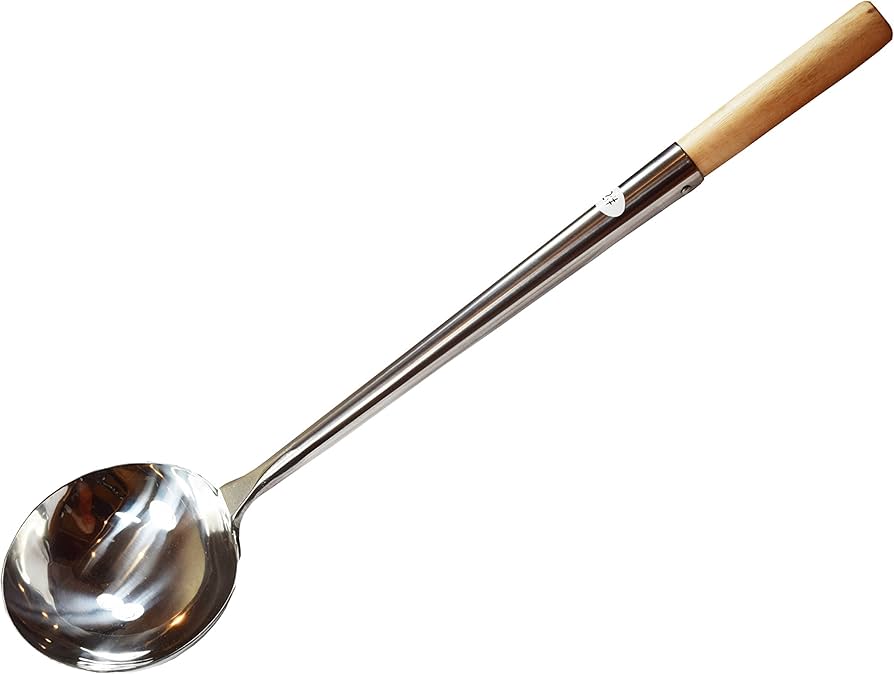 Commercial/ Domestic Wok Stainless Steel Ladle/Karchhi for Cooking 3 s ...