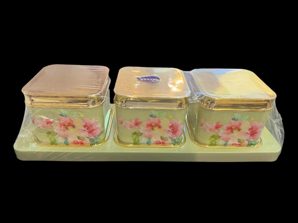 Selvel Polypropylene Utility/serving Container (Pack of 3, )Floret ...