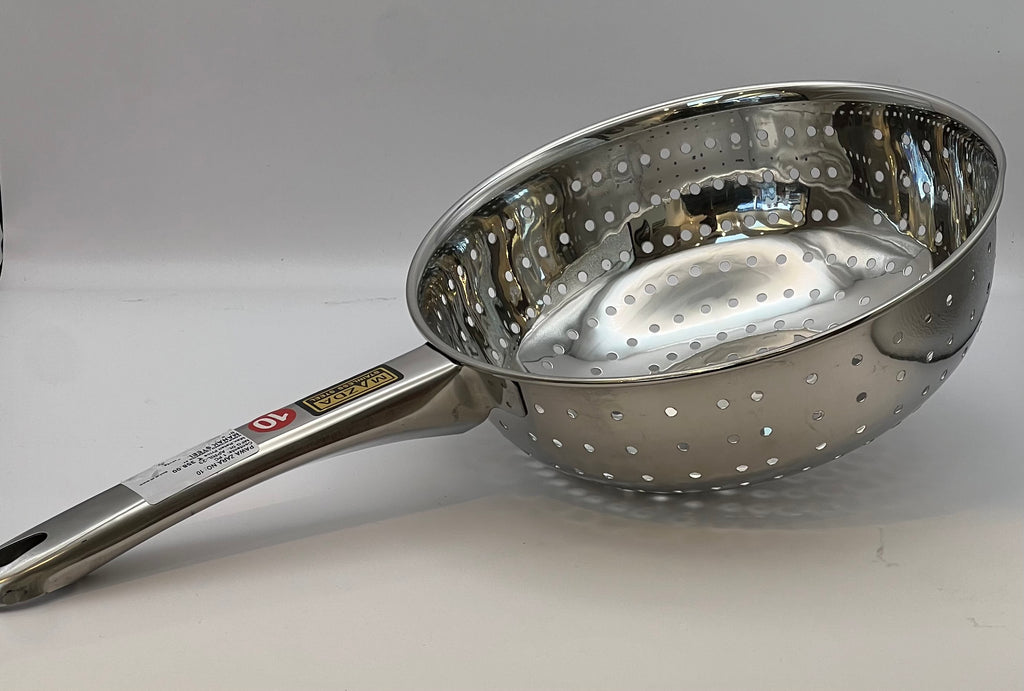 Steel strainer with handle (pawa zara/jhara) – The Kitchen Warehouse