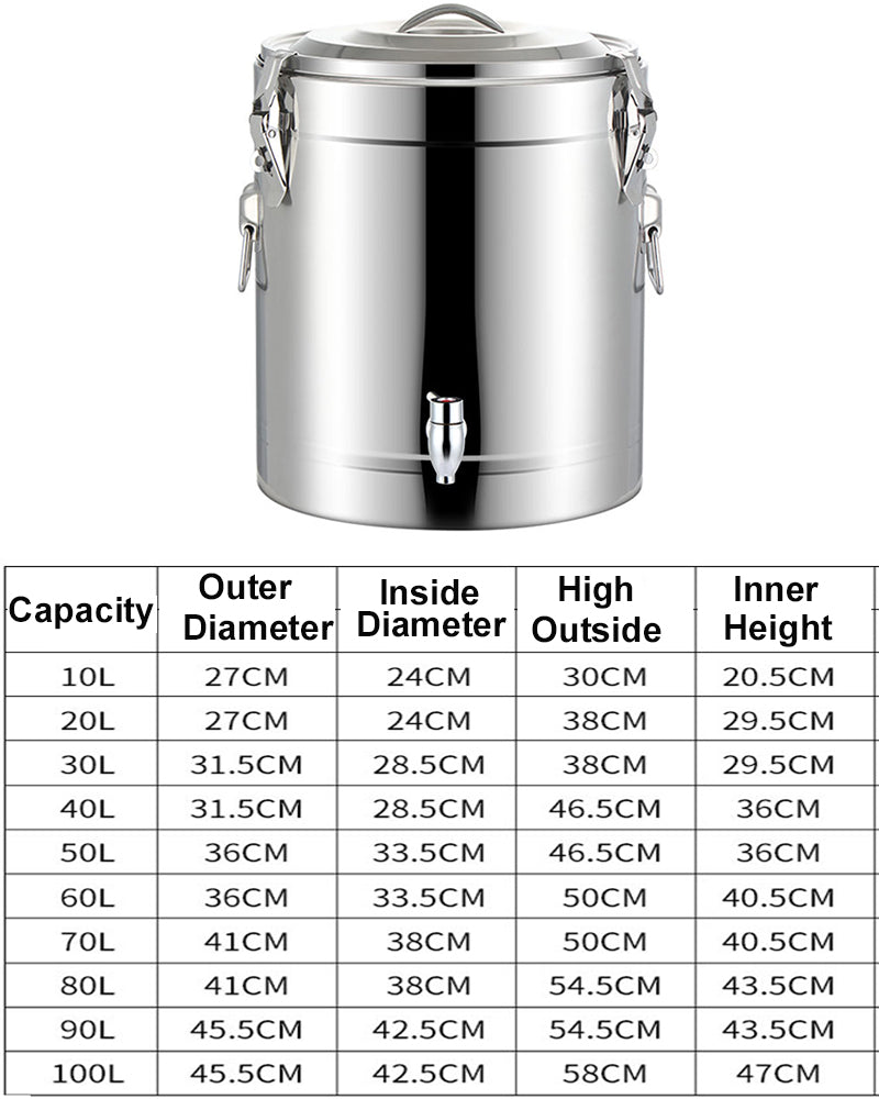 Stainless Steel Insulated Soup/Tea/Water Barrel with Faucet/kettle ...