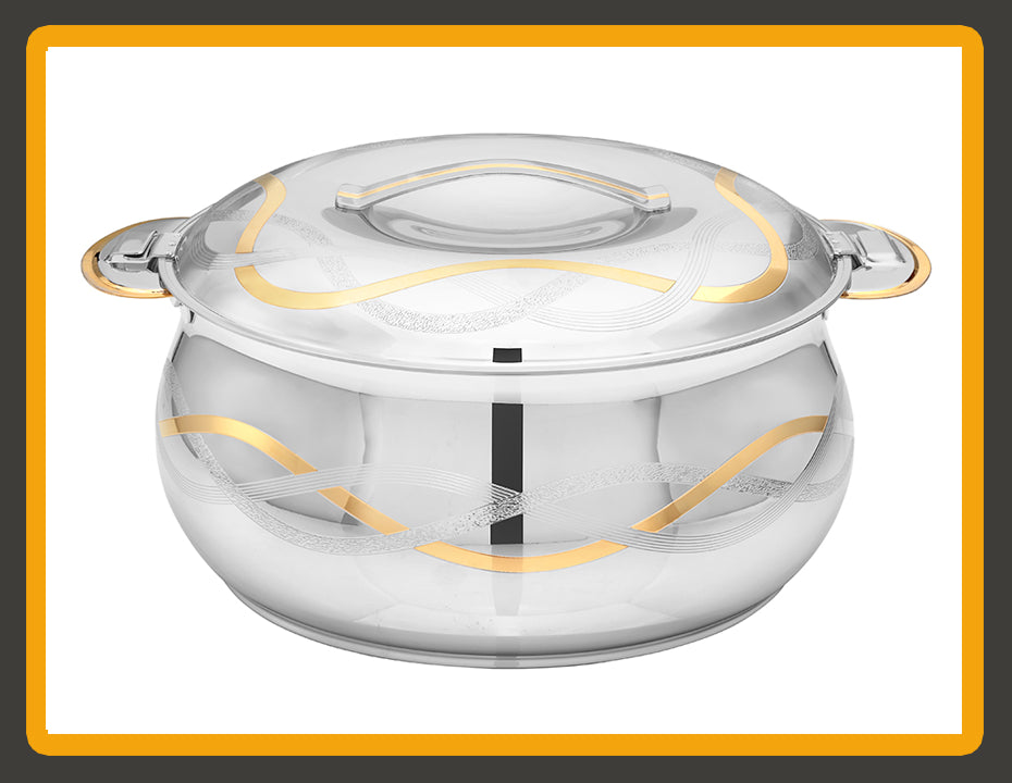 Bohara Sheikha Gold Stainless Steel insulated casserole 4 sizes – The ...