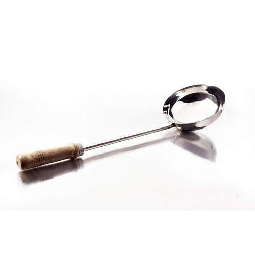 Commercial Stainless Steel Ladle Karchhi with wooden handle – The ...